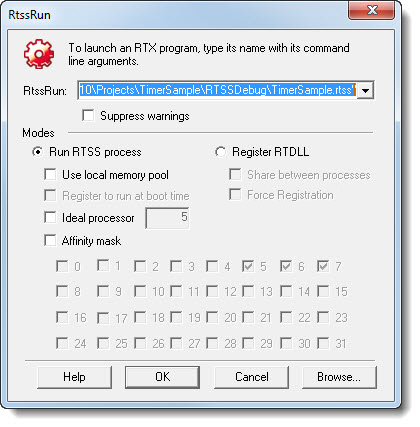 RTSSrun Graphical User Interface